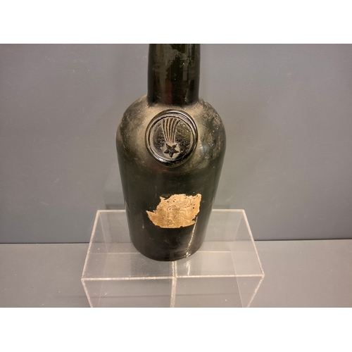 Rare early blown comet wine bottle, France circa 1811 in olive green ...