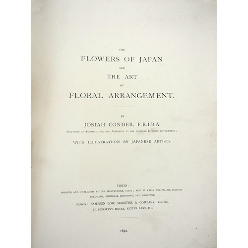 JOSIAH CONDER - THE FLOWERS OF JAPAN AND THE ART OF FLORAL ARRANGEMENT ...