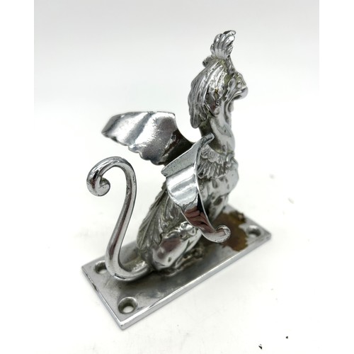 PLATED BRONZE GRIFFIN CAR MASCOTChrome plated bronze mascot of the ...