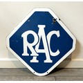 RAC ENAMEL SIGNDouble-sided enamel sign for the RAC.White lettering ...