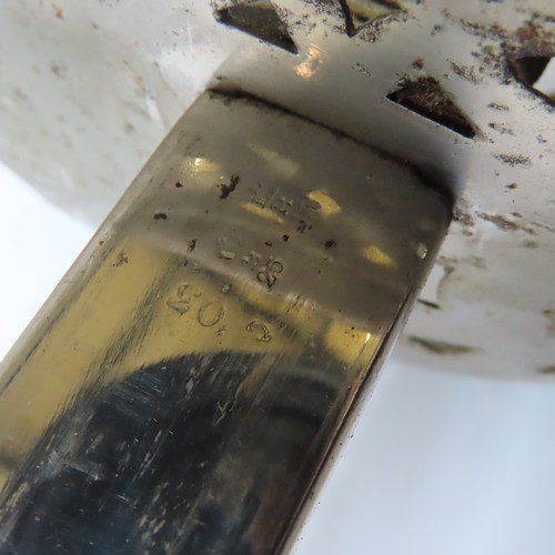 AN EDWARD VII OFFICER'S SWORD pierced basket hilt, plain polished blade ...