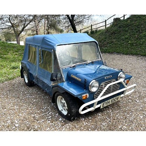 Property of a Gentleman1980 Mini Moke (1275) Californian Registration ...