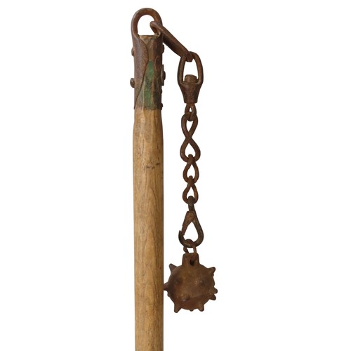 A GERMAN WWI TRENCH FIGHTING MACE/ FLAILhandle measuring 106 cm