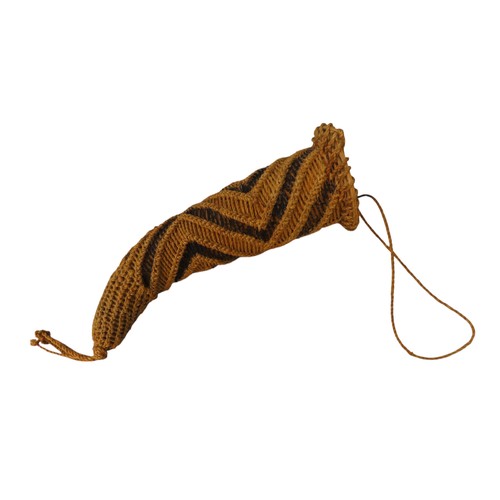 A WOVEN PHALLOCRYPT, GOROKA, made of vine fibre with painted pigment ...