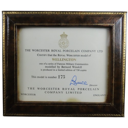 A ROYAL WORCESTER DUKE OF WELLINGTON MODEL 1969 by Bernard Winskill ...