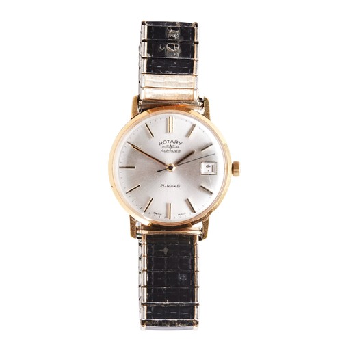 ROTARY AUTOMATIC 21 JEWEL WRISTWATCH, 1960S With baton numerals and ...