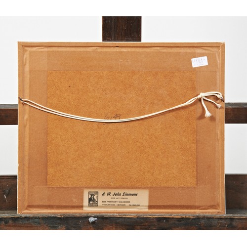 A HARBOUR SCENE WATER COLOURdepicting three fishing boats returning to ...