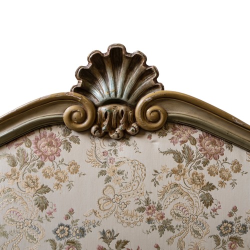 A FRENCH LOUIS XV-STYLE CORBEILLE BEDpainted frame with carved shell ...