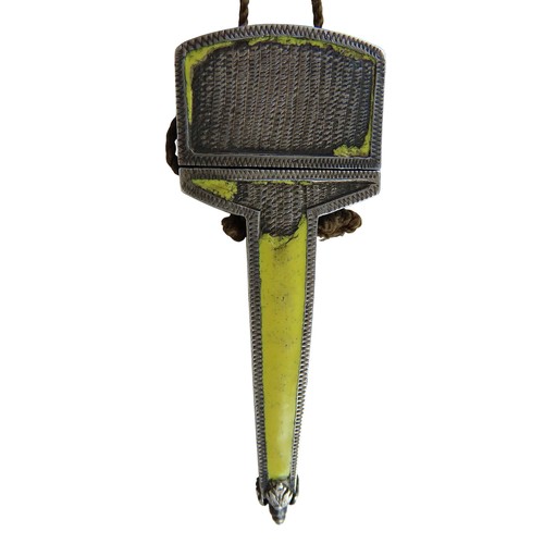 A RARE ENAMELLED SILVER 'DRIZZELING' CASELATE 17TH CENTURYthe tapering ...