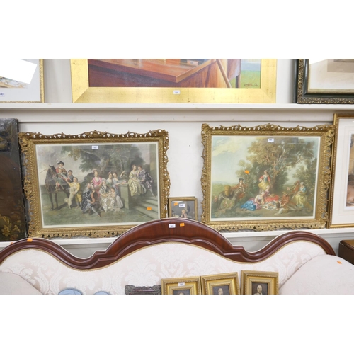 Two Arthur L. Cox, signed mezzotint engravings published by Frost ...