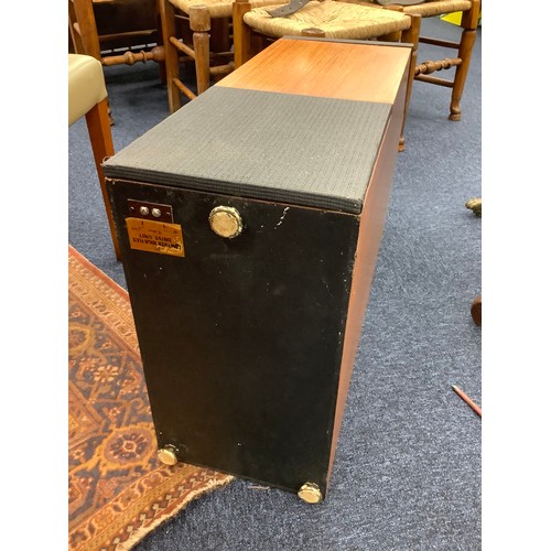 Pair of Lowther dual position Acousta Enclosure speakers, height 84cm ...