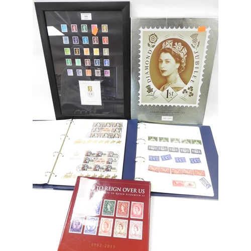 Queen Elizabeth II stamp collections including 1953 Coronation Omnibus ...