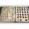 Childhood coin album containing assorted British and other coins ...