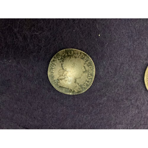 George I shilling, 1723 (VF), also a George II shilling, 1758 (EF ...