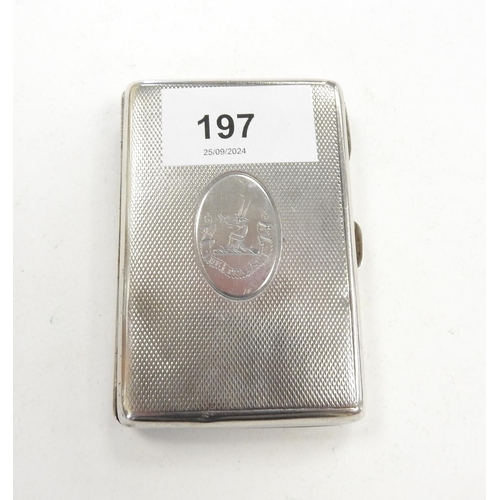 Late Victorian silver cigarette case, Birmingham 1894, engraved with a ...