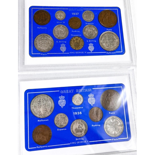 GB coin year sets: 1897, 1936 (2) and 1937