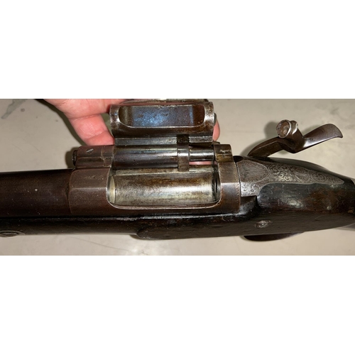 A 19th century rifle by Thomas Turner Fisher, Birmingham, converted ...