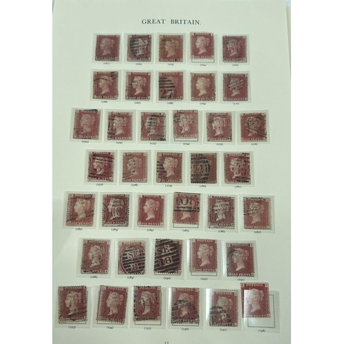 GB: QV, 1d Black, 2 examples and a selection of 1d Red and 2d Blue ...