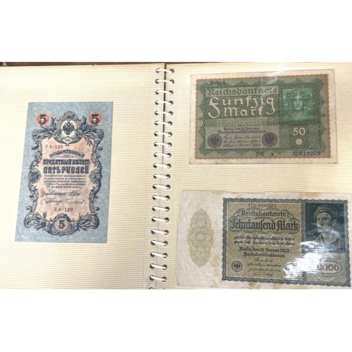 A well presented album of world bank notes including Chinese, English ...