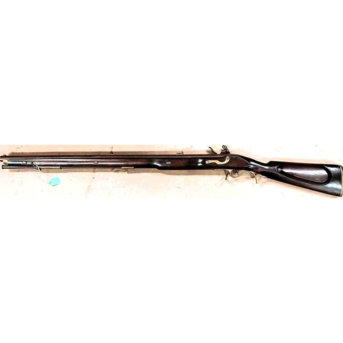 A Baker style flintlock rifle, lock stamped with Crown and G.R., length ...
