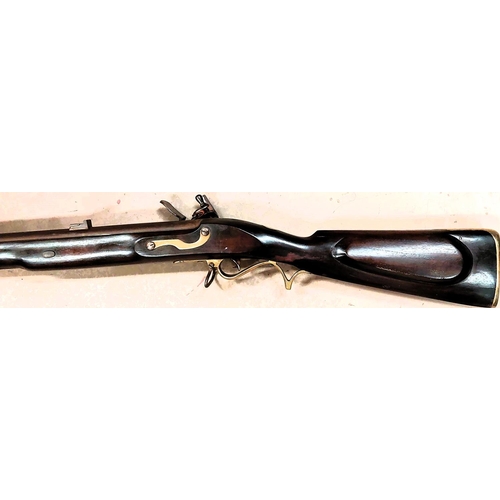 A Baker style flintlock rifle, lock stamped with Crown and G.R., length ...