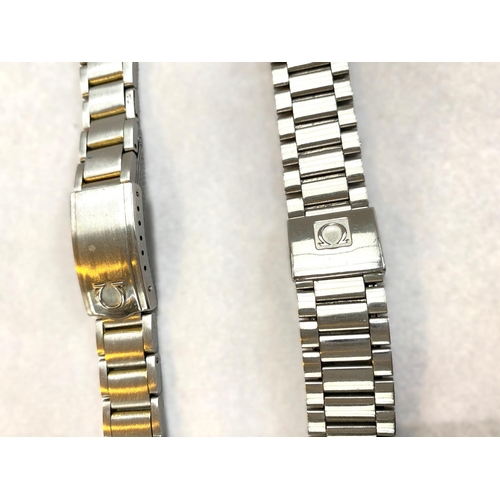 A pair of original Omega watch bracelets, reference 1416 and 1168 (1168 ...