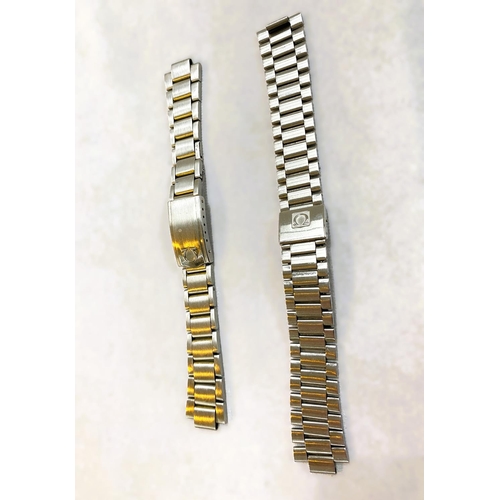 A pair of original Omega watch bracelets, reference 1416 and 1168 (1168 ...