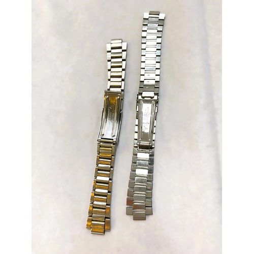 A pair of original Omega watch bracelets, reference 1416 and 1168 (1168 ...