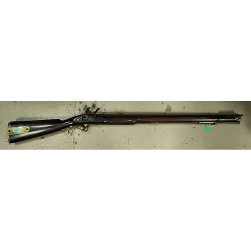 A Baker style flintlock rifle, lock stamped with Crown and G.R., length ...