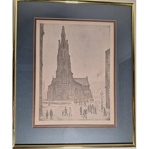 Laurence Stephen Lowry RA (1887-1976) Northern scene 'St Simon's Church ...
