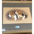 ALFRED DUKE (1836-1915) watercolour depicting three foxhounds, signed ...