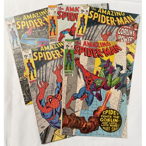 Marvel Comics - 'The Amazing Spider-Man' #97, 98, 98, 99, 100, UK and ...