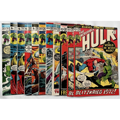 Marvel Comics - 'The Incredible Hulk' #155, 155, 158, 159, 160, 161 ...