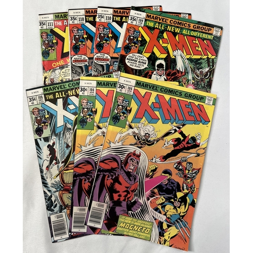 Marvel Comics - 'X-Men' #104 (2), 108, 109, 110 (2), 111, US price ...