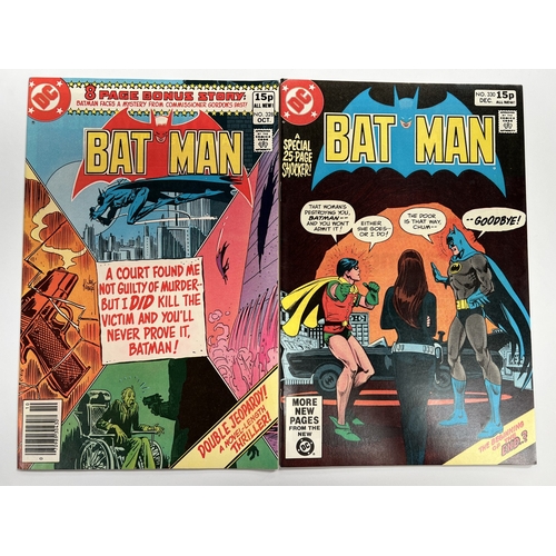 D C Comics: Batman 327, 328 x 2, 329, 330 x 2, 331, 332, 333 x 2, 334 x 2, 335 x 2 336, 337 x