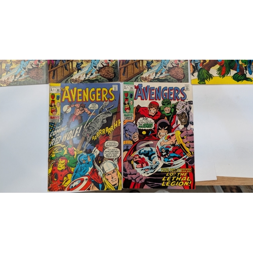 Marvel Comics: The Avengers # 74, 75, 76 x 2, 77 x 3, 78, 79, 80