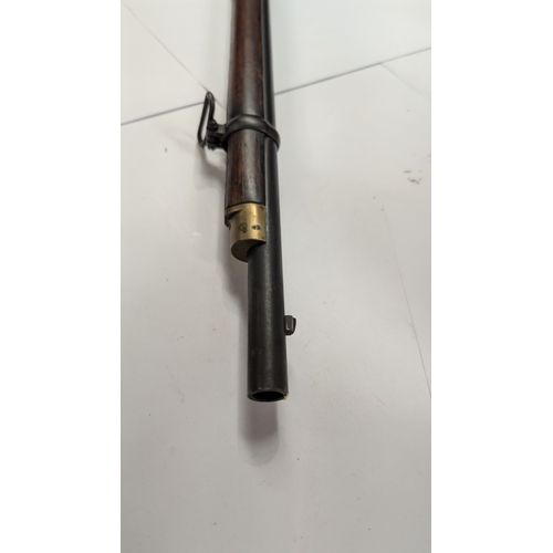 A 19th century percussion cap musket, Snider's Patent lock, stamped VR ...