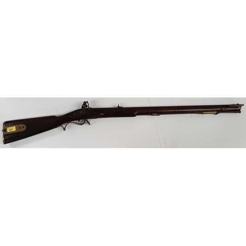 A reproduction Baker rifle with the bayonet.