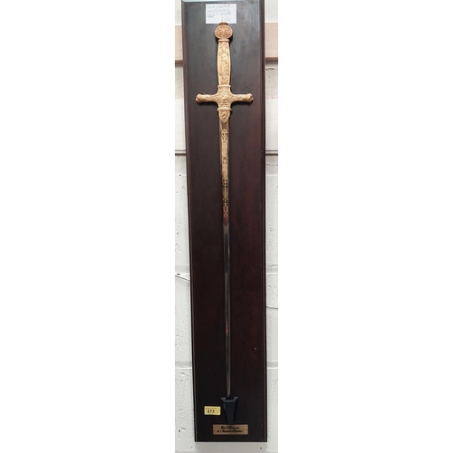 A quality reproduction gold plated Napoleon's court sword.