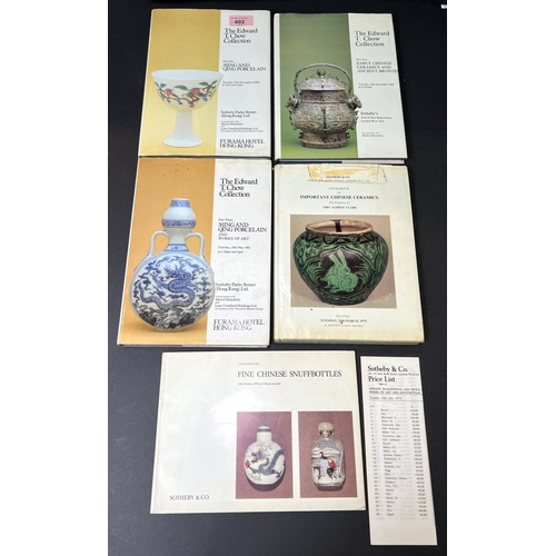 The Edward Chow Collection Sotheby hard back catalogue part one and ...