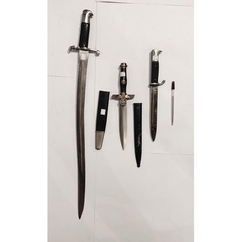 German WWII style bayonet and a German Leaders dagger WWII style 1938 ...