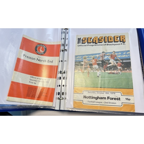 Two folders containing 1960's and 70's U K football programmes ...