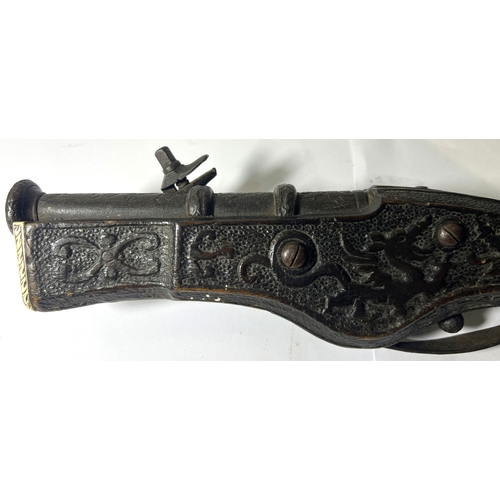 An antique central European wheel-lock pistol, possibly German, the ...