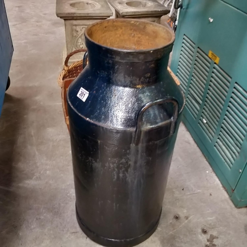 Steel Black Creamery Can