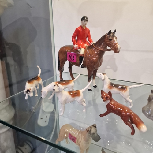 Beswick Horse & Hounds With Fox