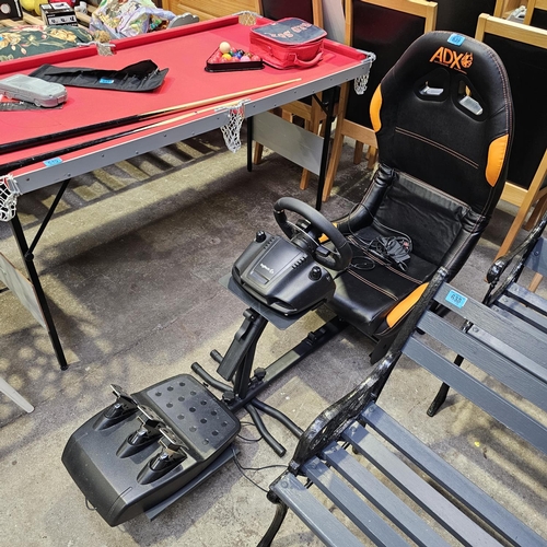 ADX Gaming Chair Complete With Logitech Stearing Wheel & Accessories