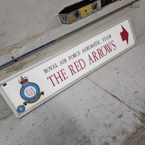 Large Red Arrows Sign