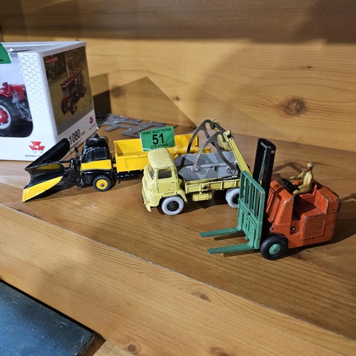 Dinky Toys Snowplough, Skip Lorry & Forklift