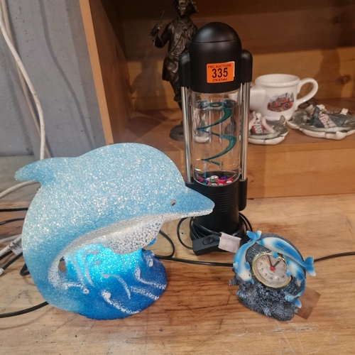 Lava Lamp & Dolphin Clock & Lamp