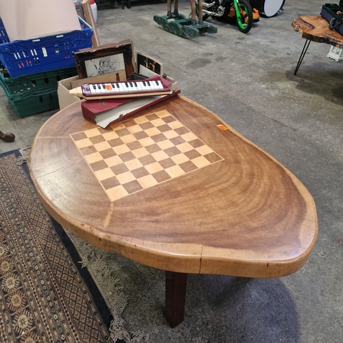 Malaysia Wood Top Table - Reversible Sides With Stand